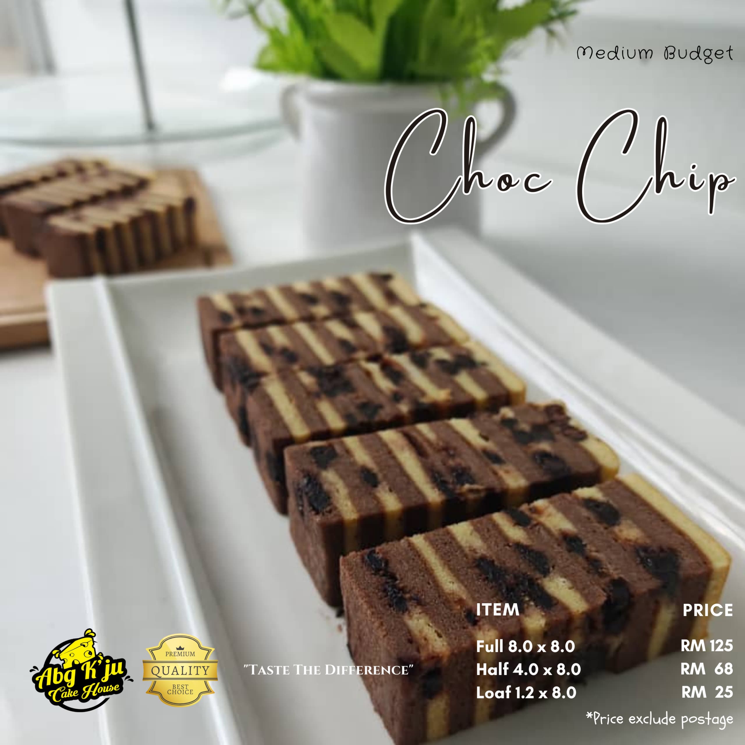 Choco Chip (Medium) – BITE SIZE – Premium Kek Lapis Sarawak
